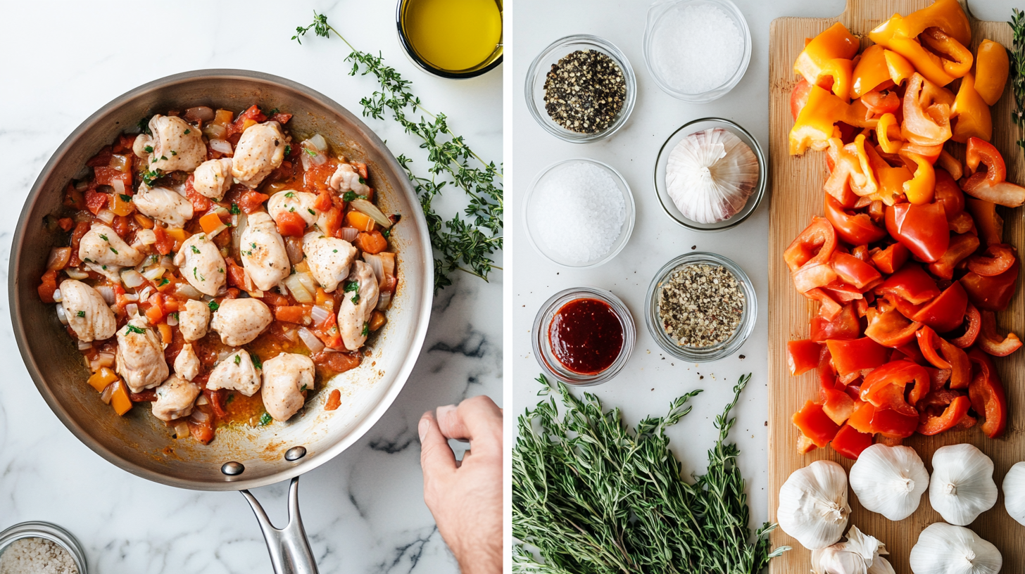 Chicken Cacciatore: Authentic Italian Recipe Tomato, Herb Sauce